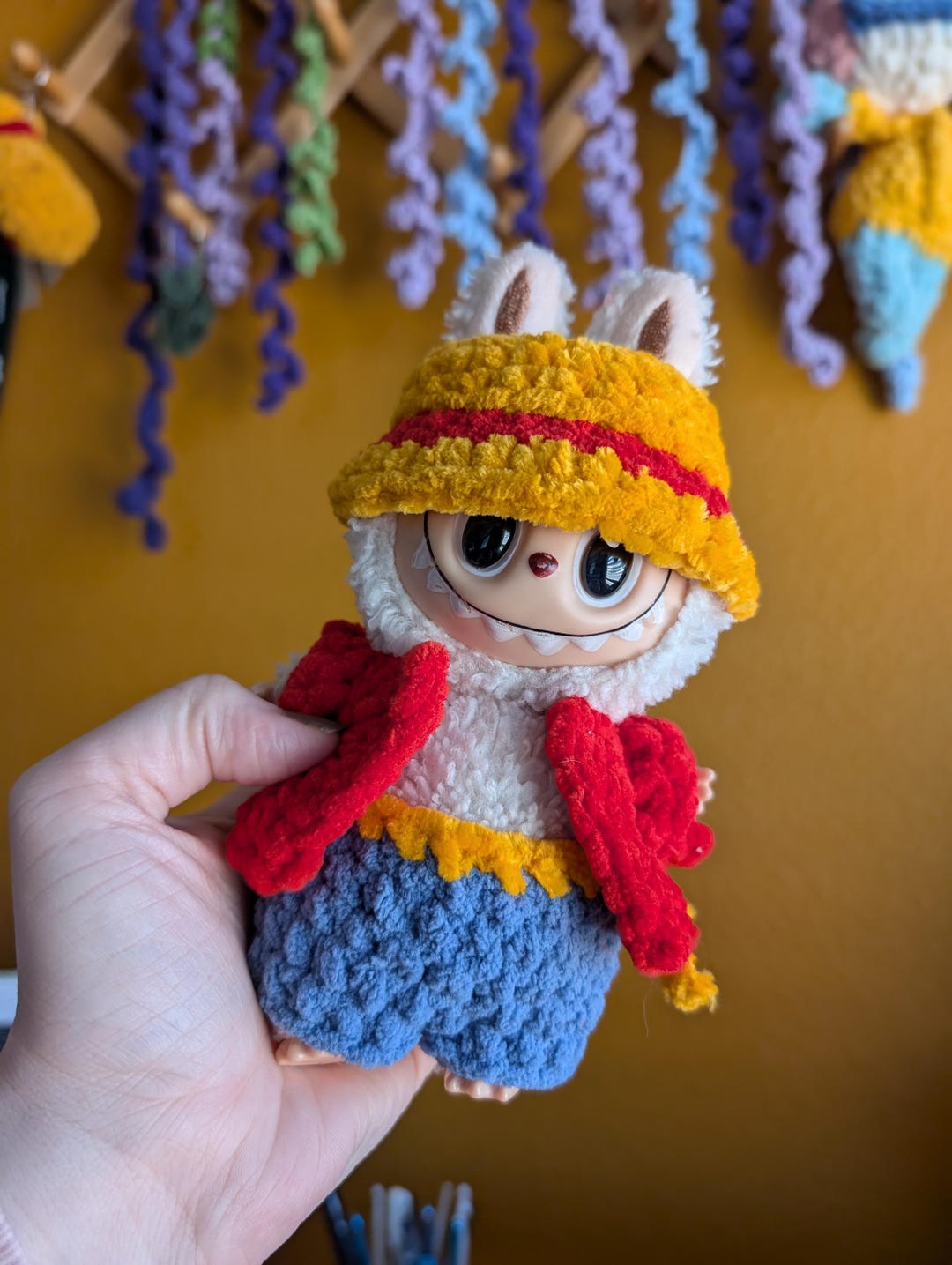 Monkey D Luffy Labubu Outfit | Monkey D Luffy One Piece With Straw Hat ...