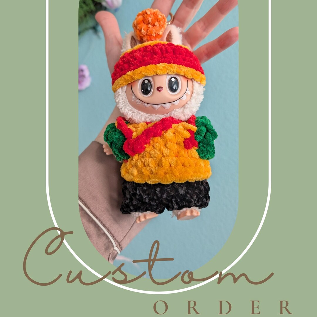 Custom Labubu Outfit | Made to Order Labubu Clothes | Crochet Labubu ...