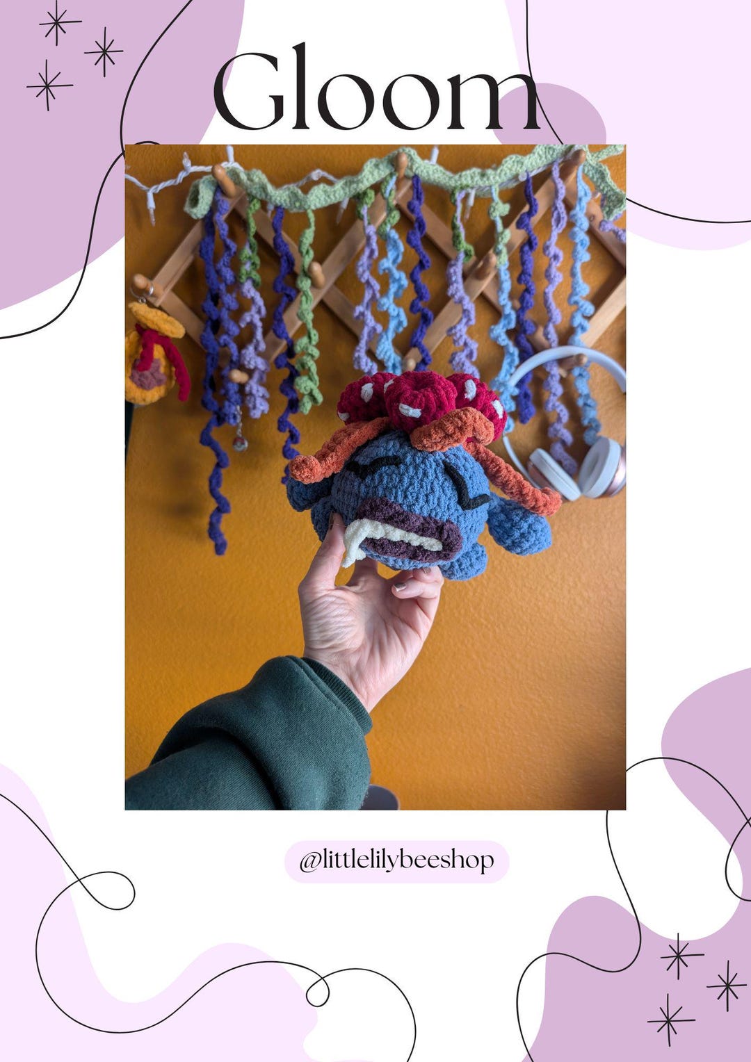 Gloom Crochet Pattern | Gloom Pocket Monster Crochet Pattern | Crochet Pattern Only Pdf - Etsy