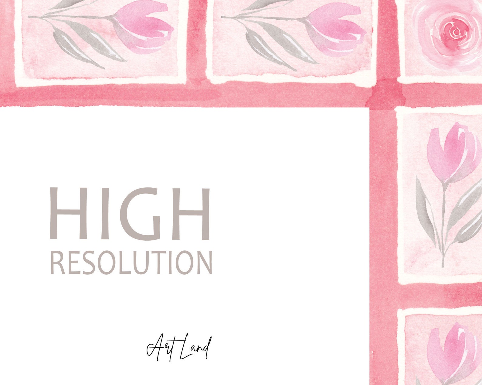 Watercolor Frame Digital Clipart Frame Clipart Clip Art - Etsy