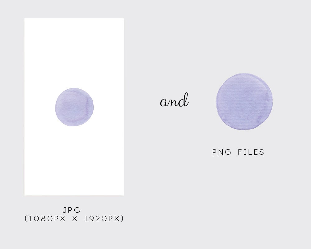 Watercolor Instagram Highlight Icons – 48 Hand-painted Circle Splash ...