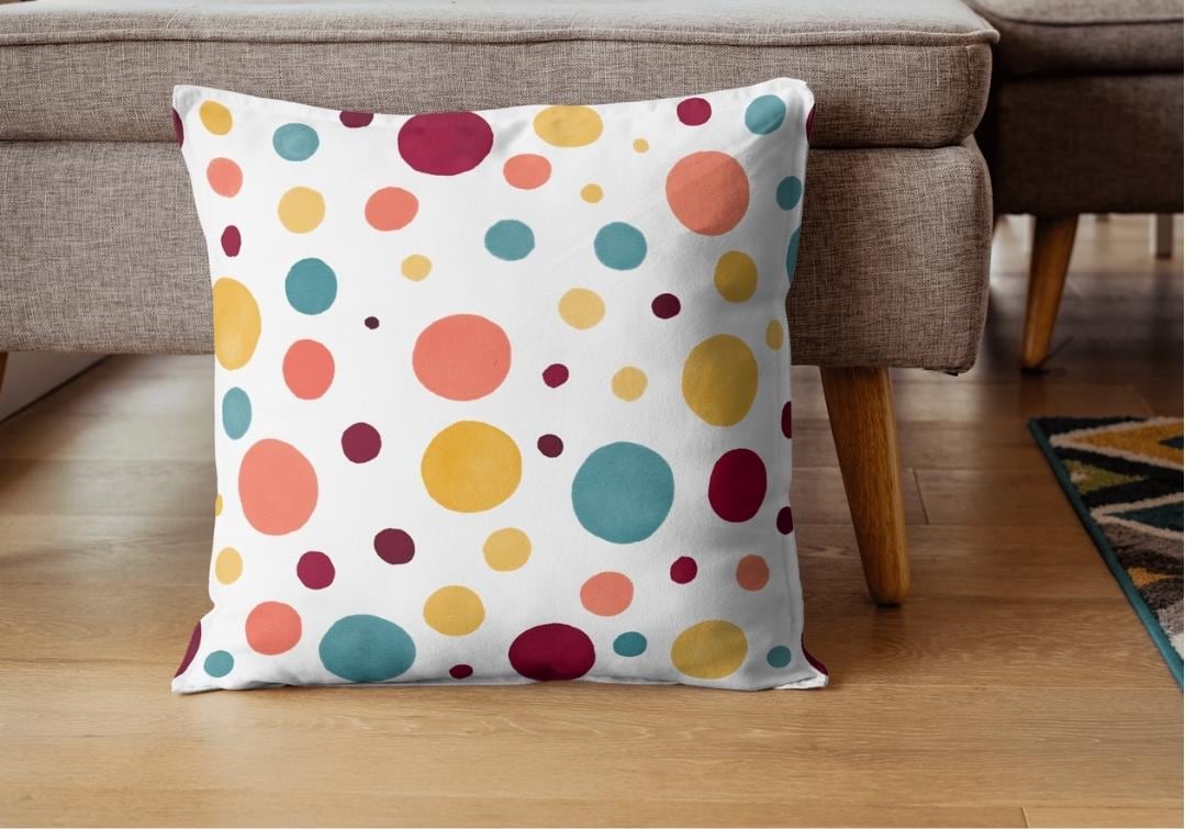 Watercolor Retro Dots Pattern: Hand-painted Digital Background (PNG ...