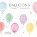 Watercolor Balloons Clipart, Birthday Clipart, Watercolor Balloon ...