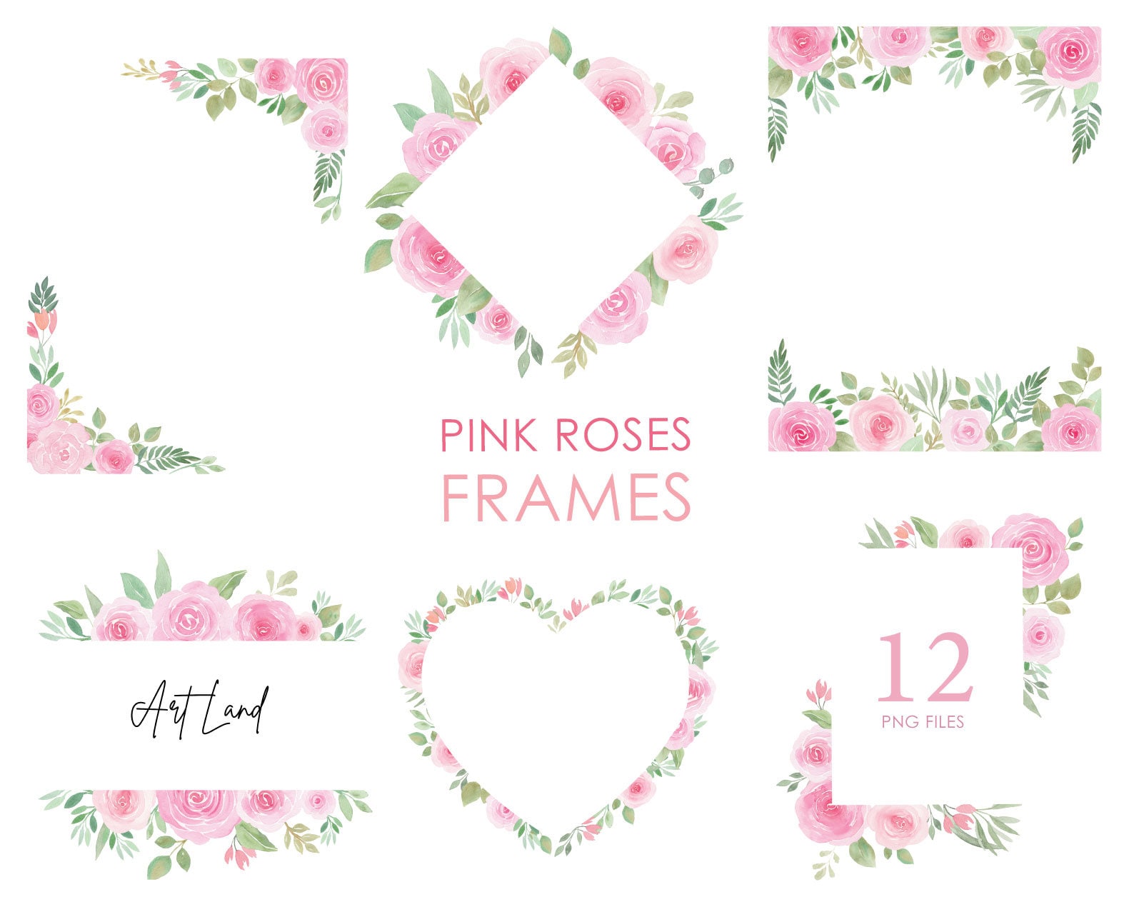 Pink Rose Border Clip Art Free