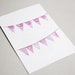 Bunting Flag Watercolor Clip Art Elements Pink Banner Pink - Etsy