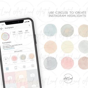 Watercolor Circles Clipart – 37 Hand-painted Watercolor Splash Icons ...