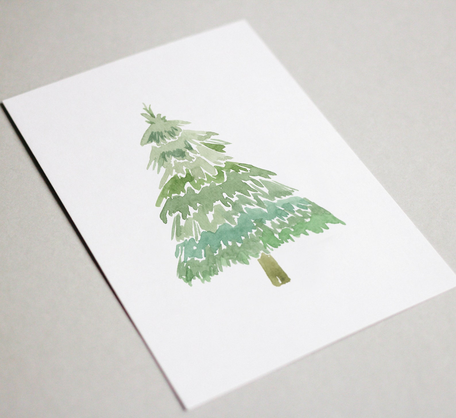 Watercolor Pine Tree Clipart Christmas Tree Clipart | Etsy