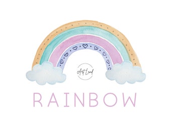 Watercolor Rainbow Clip Art Hand Painted Rainbow Watercolour | Etsy