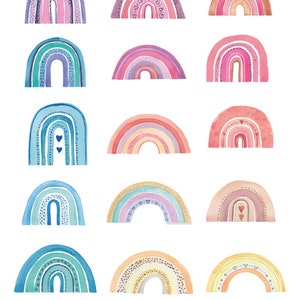 Watercolor Rainbow Clip Art, Hand Painted Rainbow Watercolour Clipart ...