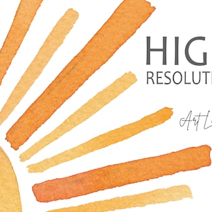 Watercolor Sunset Clipart, Hand Painted Watercolour Digital Sunset ...