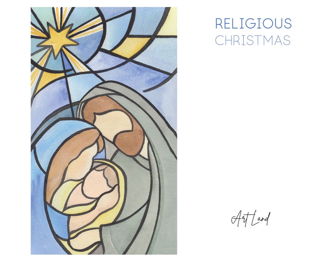 Watercolor Nativity, Religious Christmas Clipart, Hand Painted ...