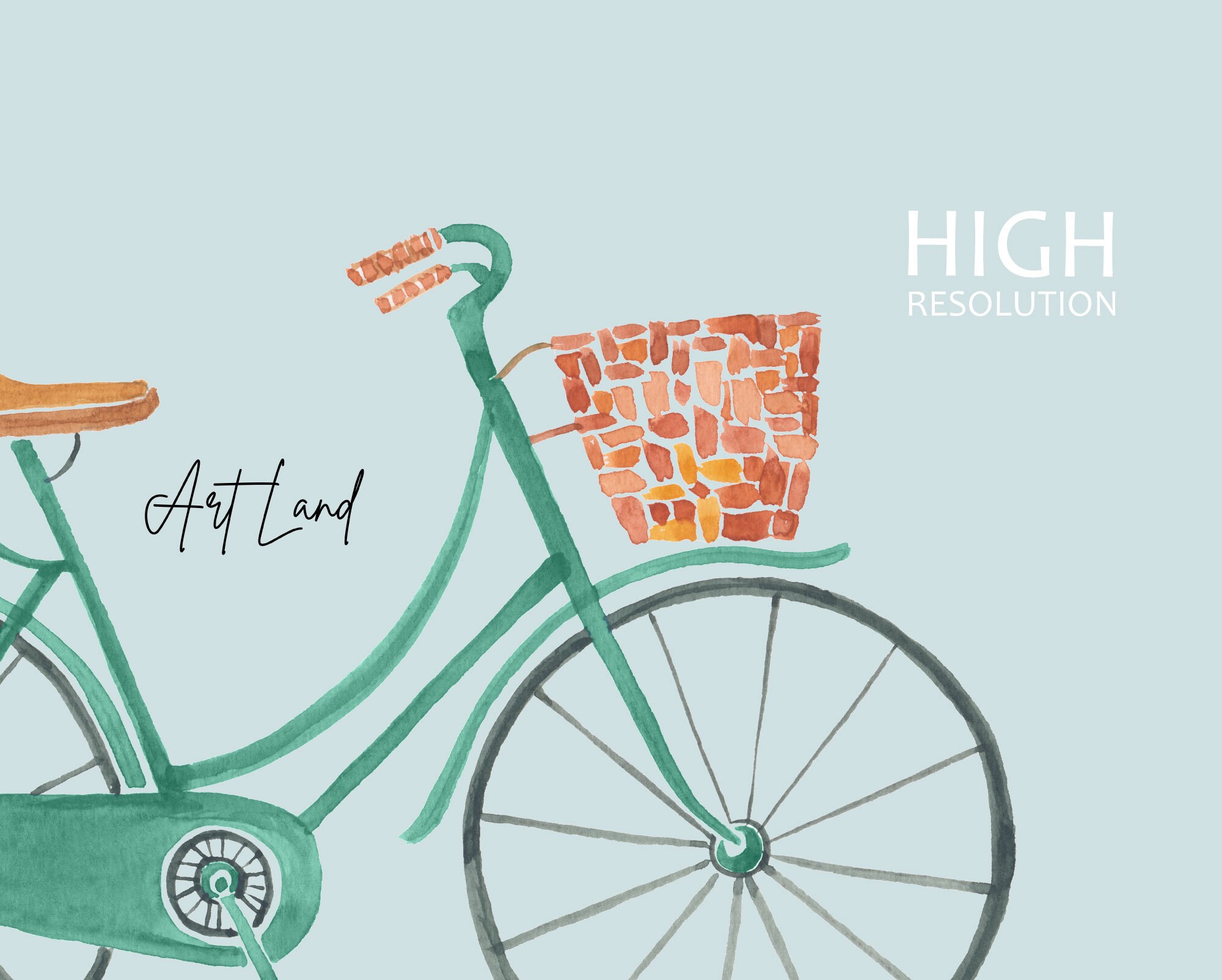 Watercolor Bicycles Clip Art Bike Clipart Watercolor Spring - Etsy