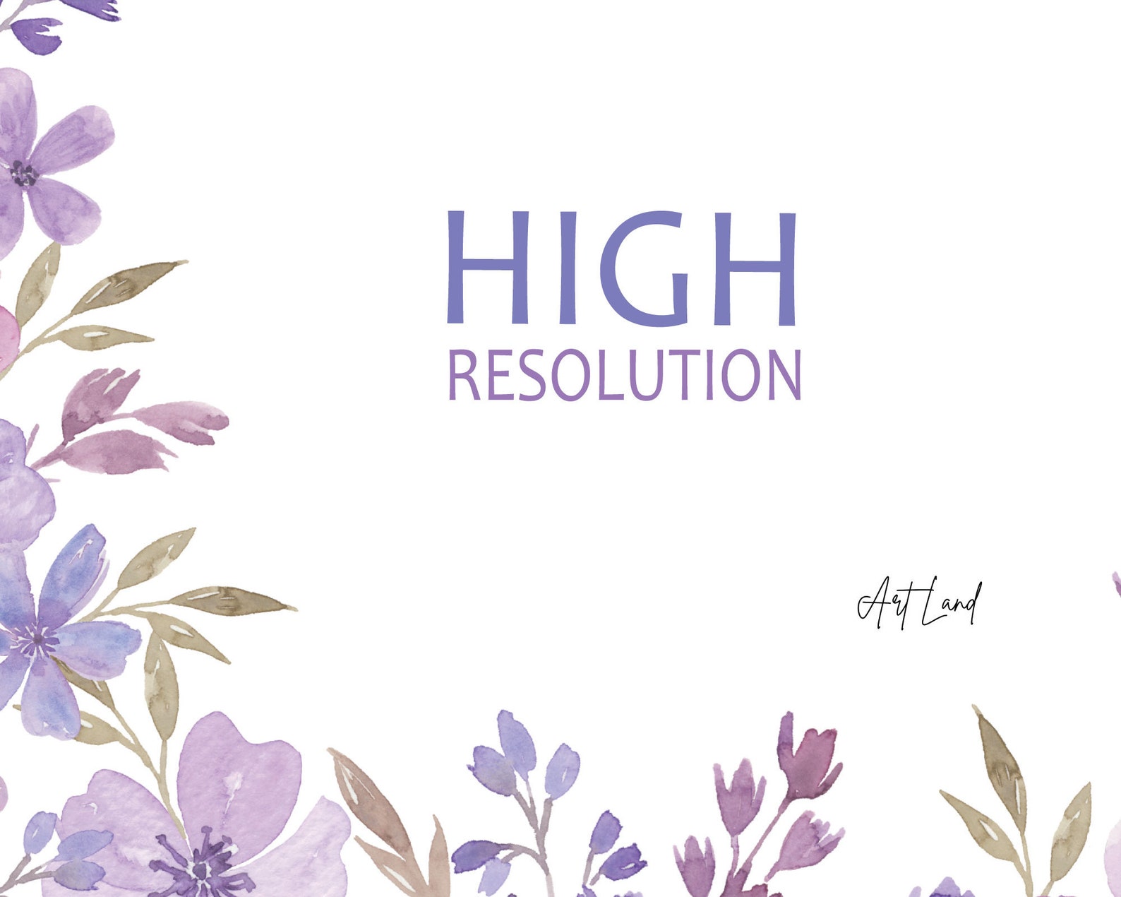 Watercolor Floral Clipart Mauve Roses Purple Frames, Watercolour Clip ...