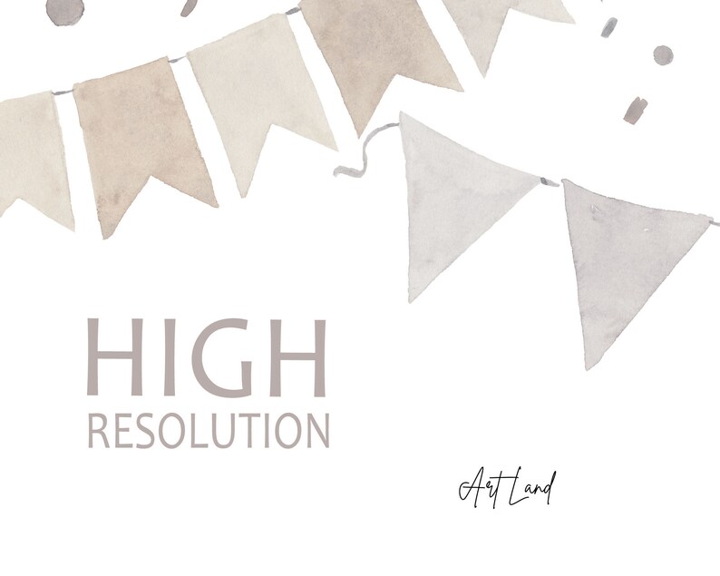 Watercolor Neutral Party Clipart Hand Painted Watercolour - Etsy