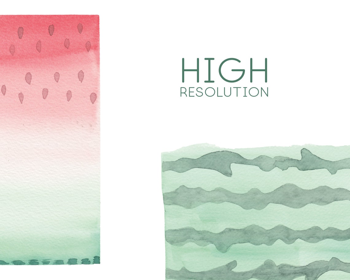 Watercolor Watermelon Clip Art, Hand Painted Watermelon Watercolour ...