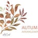Watercolor Autumn Leaves Clipart: Hand-painted Fall Foliage Arrangement ...