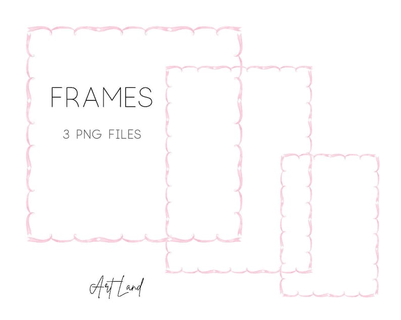 Watercolor Frame Digital Clipart Frame Clipart Clip Art - Etsy