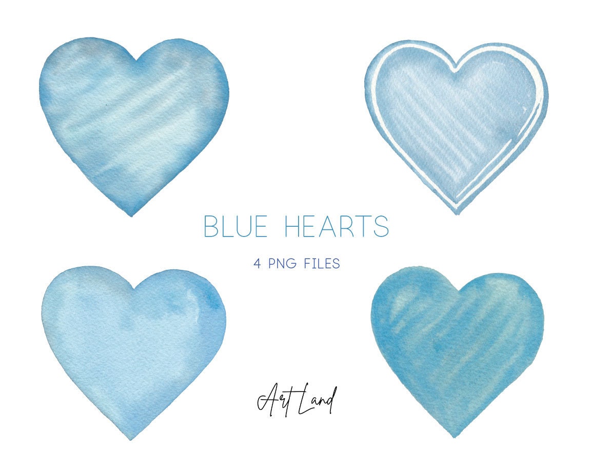 Blue Watercolor Heart