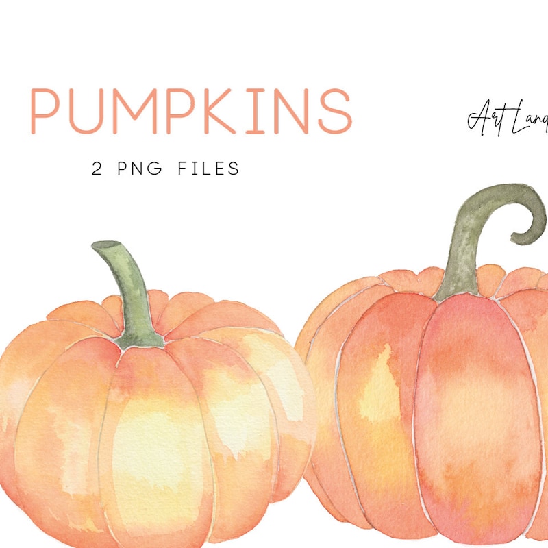 Watercolor Pumpkin - Etsy
