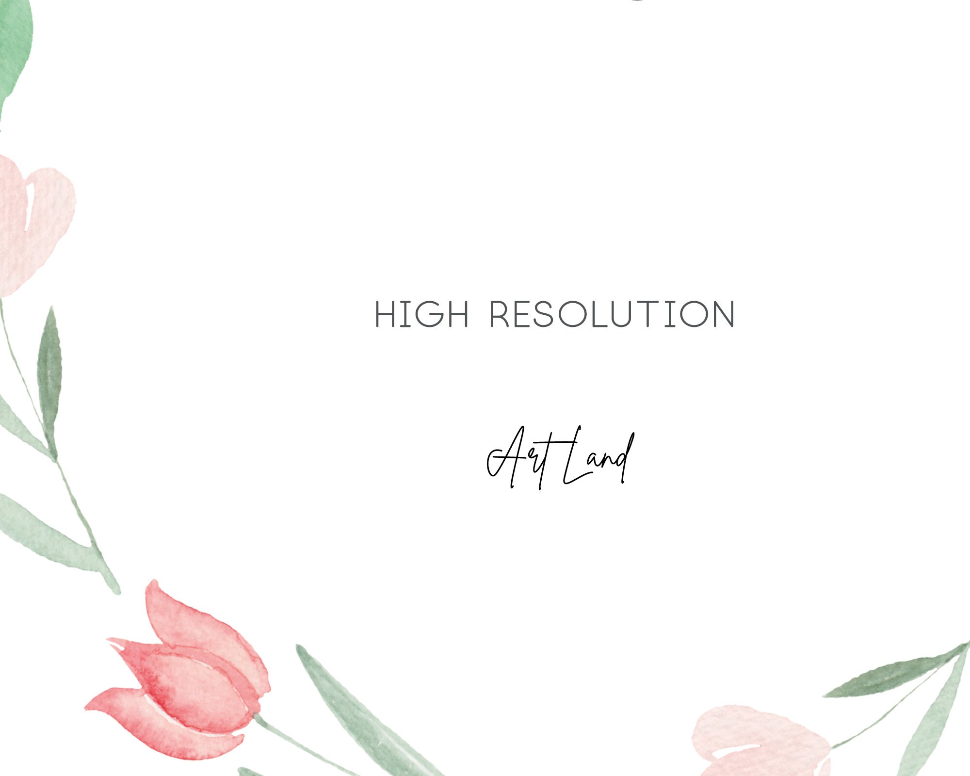 Tulip Floral Wreath Watercolor Tulip Clipart Easter Wreath - Etsy