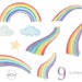 Watercolor Rainbow Clip Art Bundle Hand Painted Rainbow - Etsy