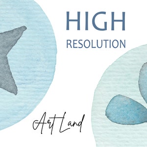 Instagram Story Highlight Icons, Watercolor Circles Clipart, Sky Blue ...