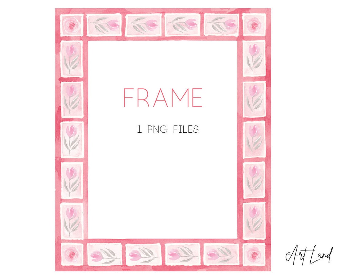 Watercolor Frame Digital Clipart Frame Clipart Clip Art - Etsy