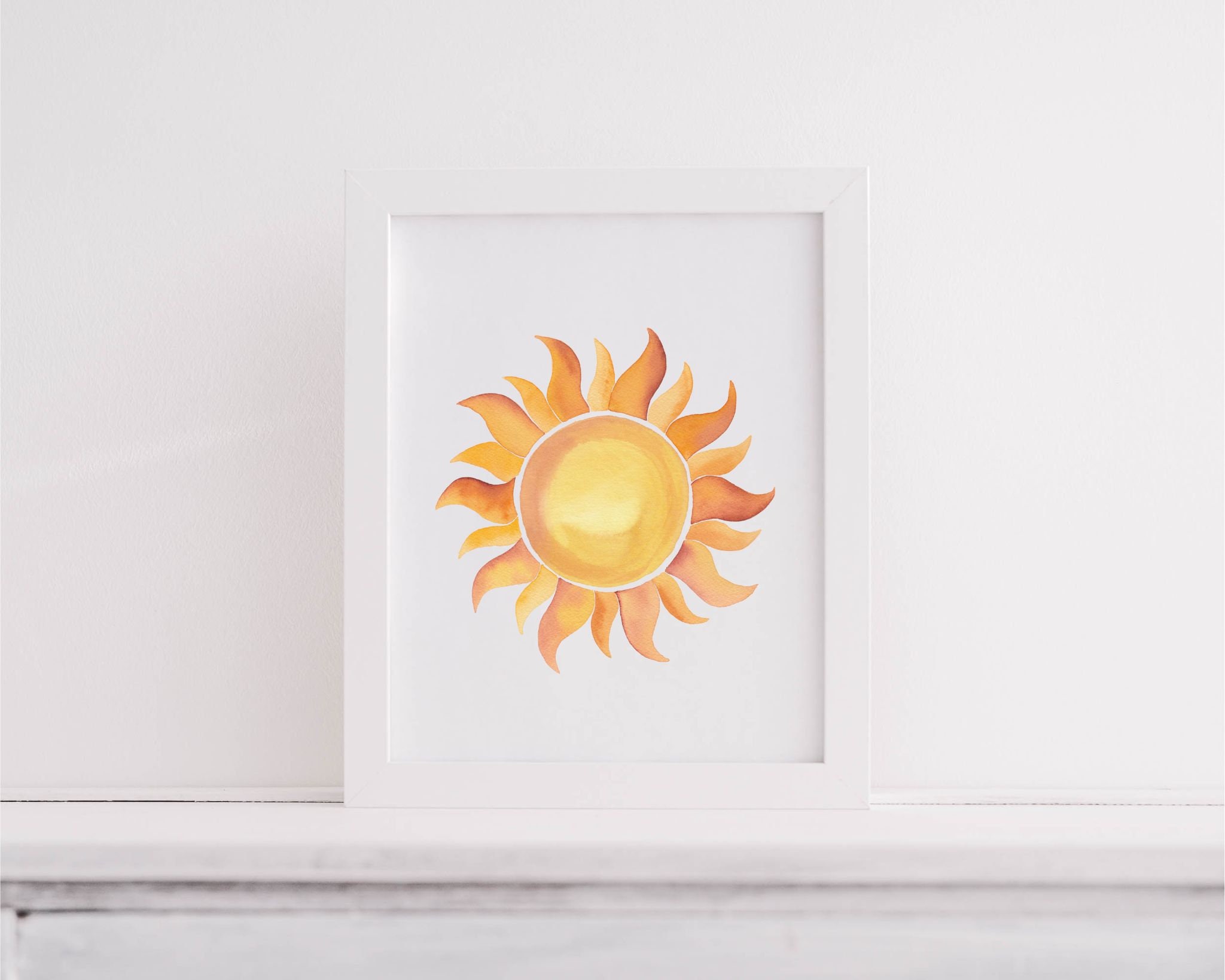 Watercolor Sun Clipart Hand Painted Watercolour Digital Sun - Etsy UK