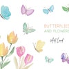 Watercolor Butterfly Clipart Set - 18 Hand-painted Pngs, Vintage Retro ...