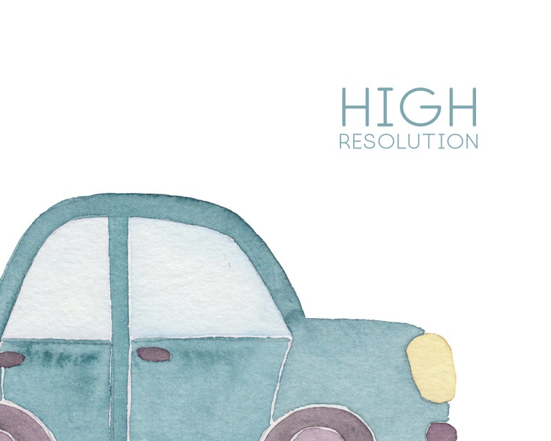 Watercolor Car Clip Art Hand Painted Cars Watercolour - Etsy