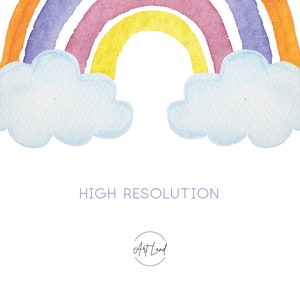 Watercolor Rainbow Clip Art, Hand Painted Rainbow Watercolour Clipart ...