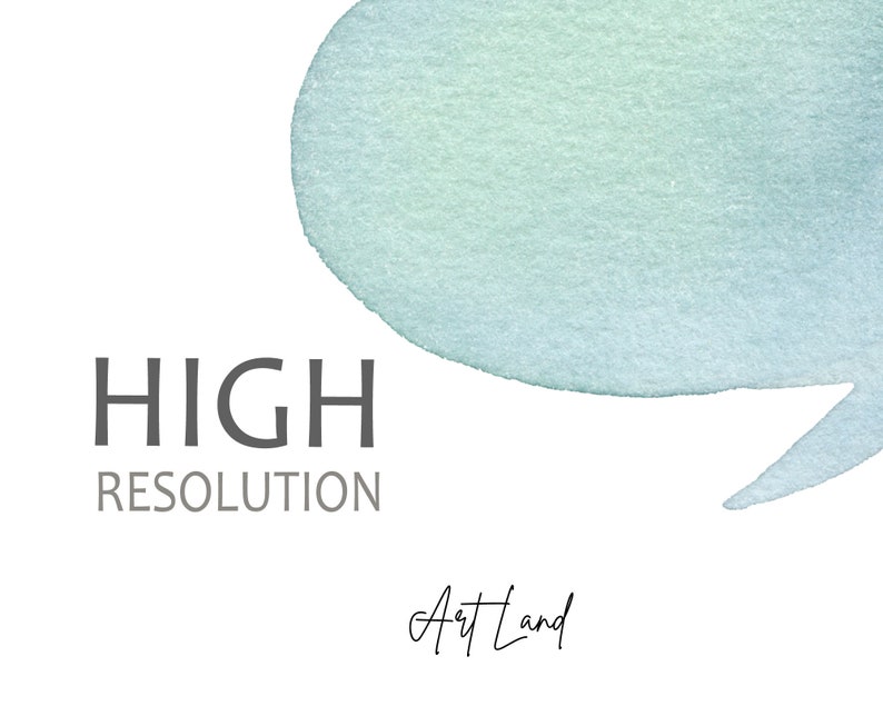 Watercolor Speech Bubble Clipart Hand Painted Clipart - Etsy