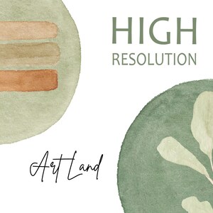 Instagram Story Highlight Icons, Watercolor Circles Clipart, Green ...