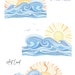 Watercolor Summer Clipart, Hand Painted Watercolour Digital Waves and ...
