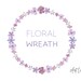 Blue Flowers Wreath Clip Art, Floral Frame, Floral Wreath Clipart, Hand ...