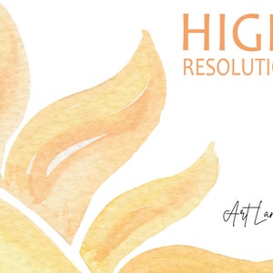 Watercolor Sunset Clipart, Hand Painted Watercolour Digital Sunset ...