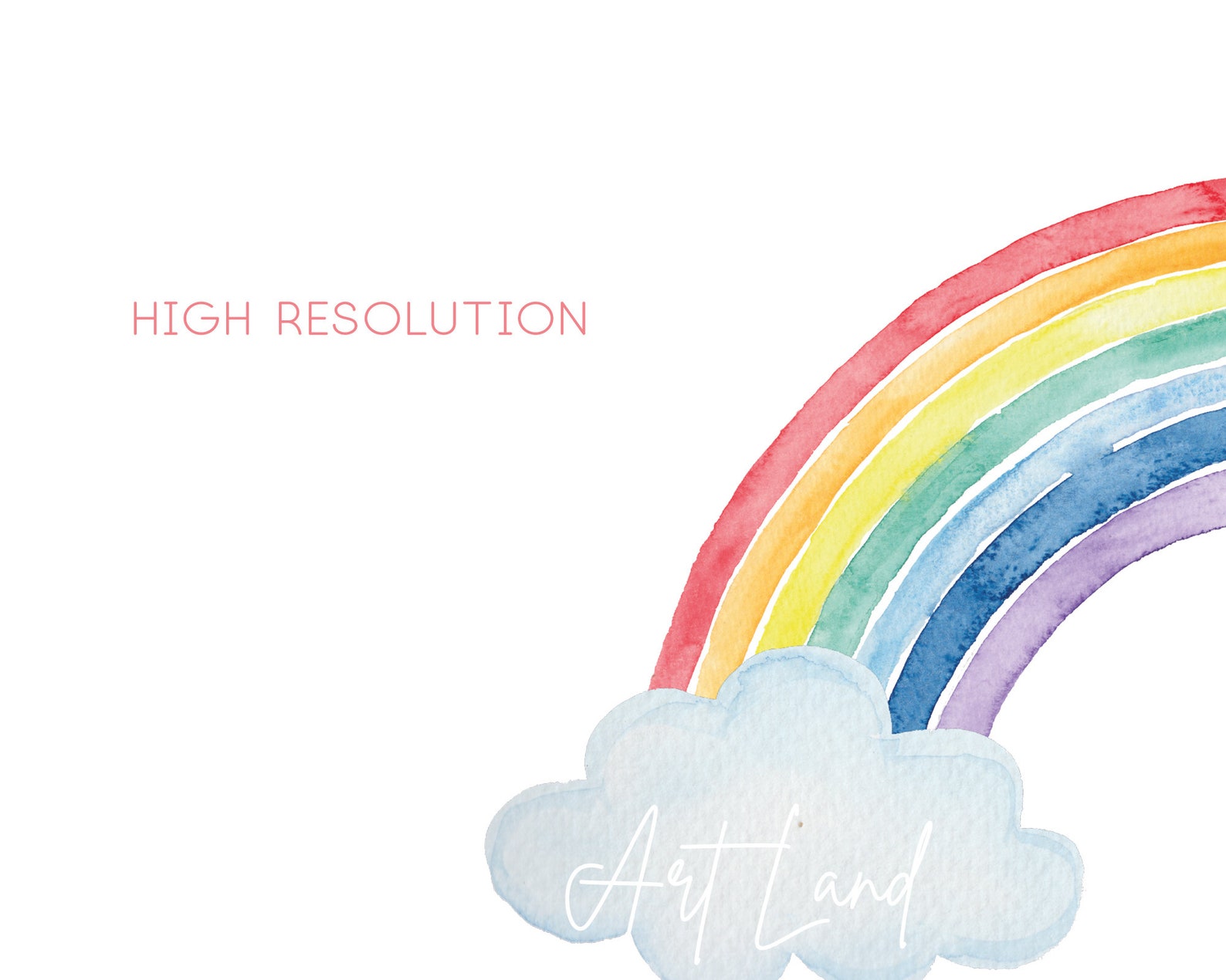 Watercolor Rainbow Clip Art Hand Painted Rainbow Watercolour - Etsy