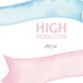 Watercolor Ribbon Clipart: 11 Hand-painted Banners (PNG, Digital ...