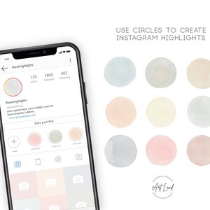 Instagram Story Highlight Icons Watercolor Circles Clipart - Etsy Canada