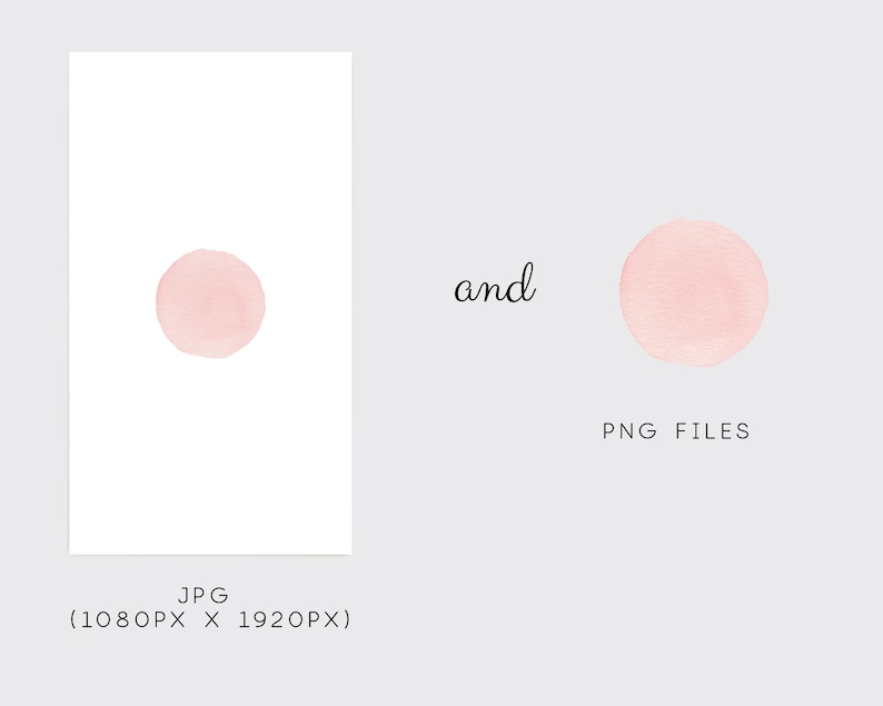 Instagram Story Highlight Icons Watercolor Circles Clipart | Etsy