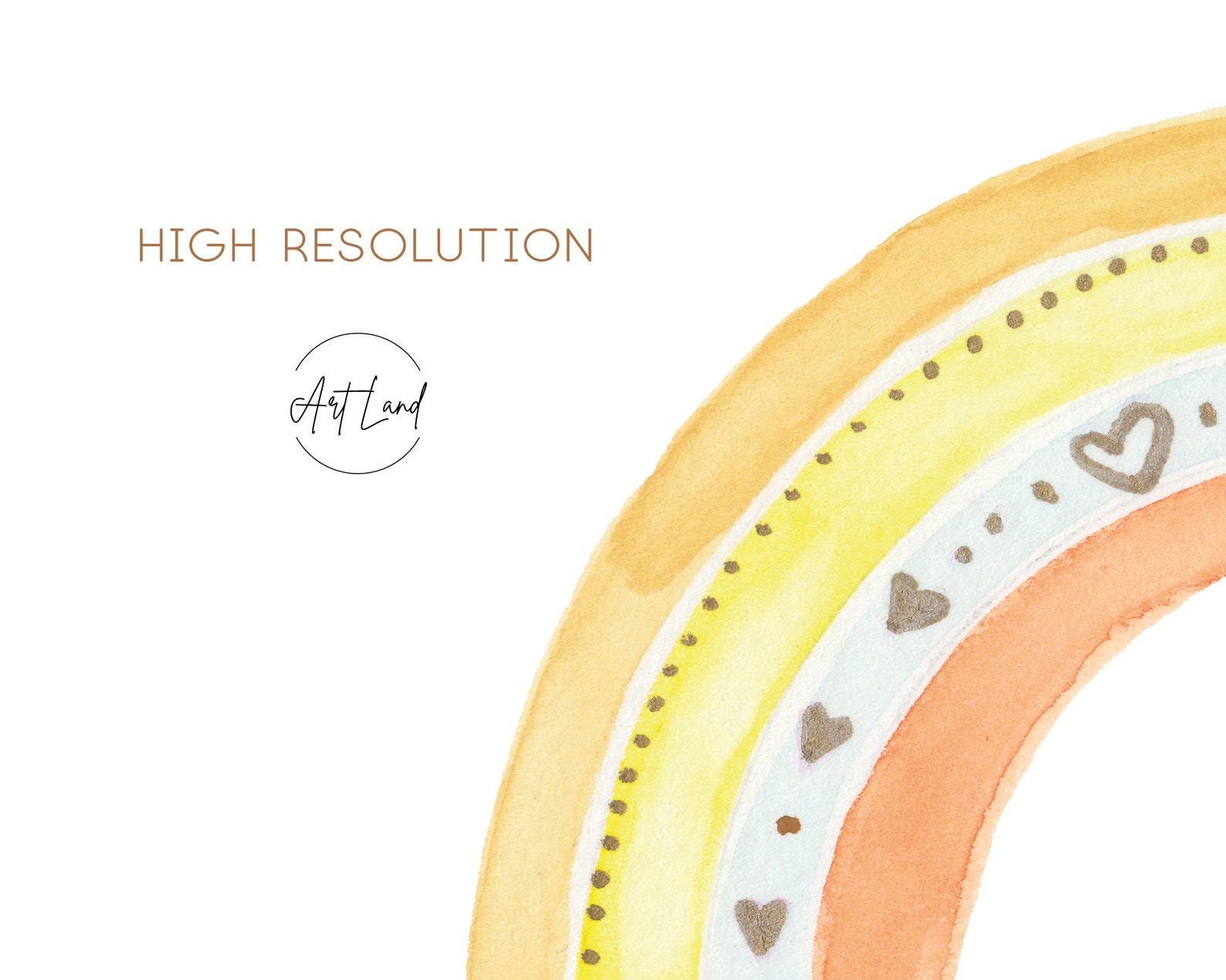 Watercolor Rainbow Clip Art Hand Painted Rainbow Watercolour - Etsy