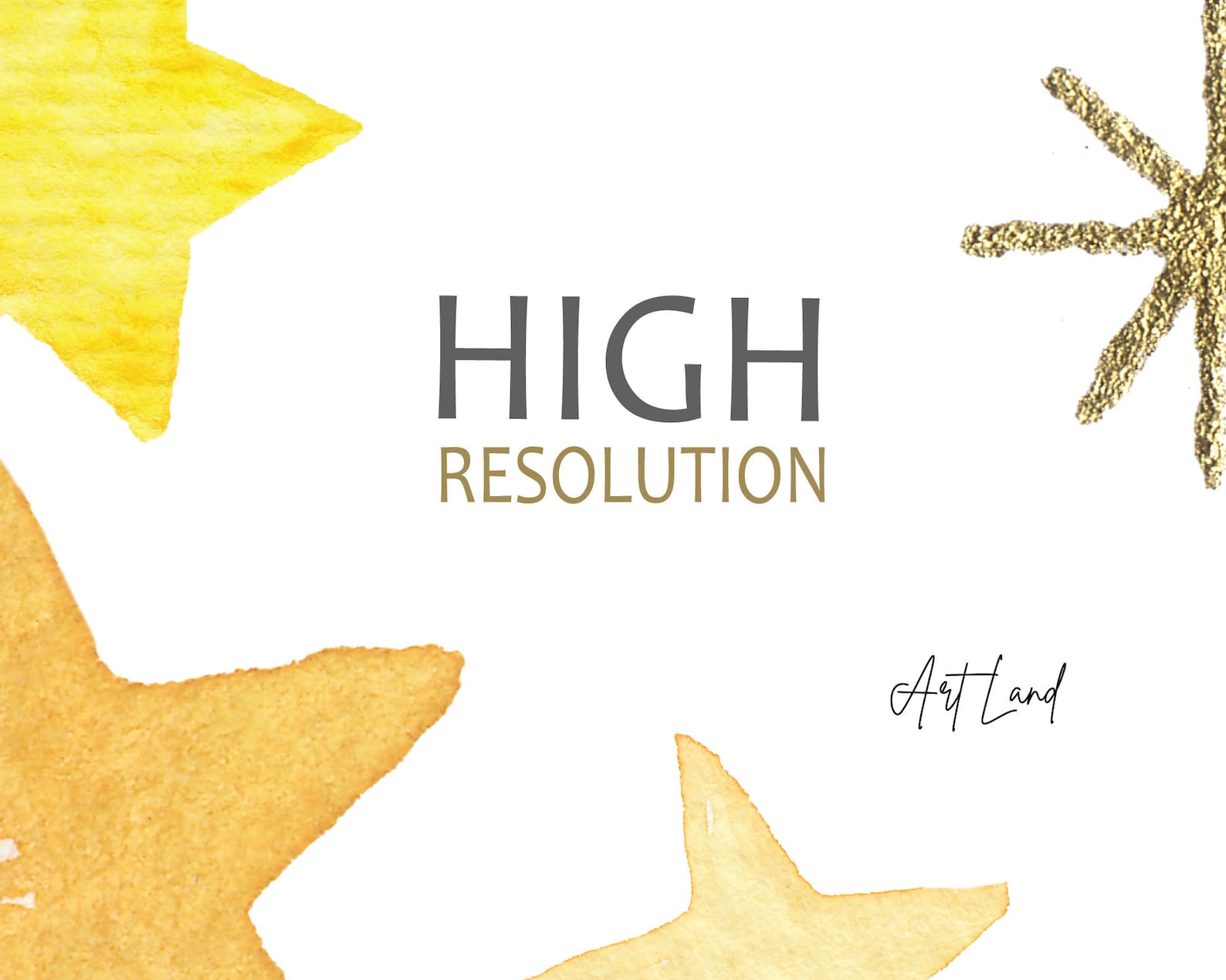 Stars Watercolor Clip Art Set Hand Painted Stars Watercolour - Etsy