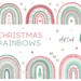 Christmas Rainbow Clip Art Hand Painted Festive Rainbow | Etsy