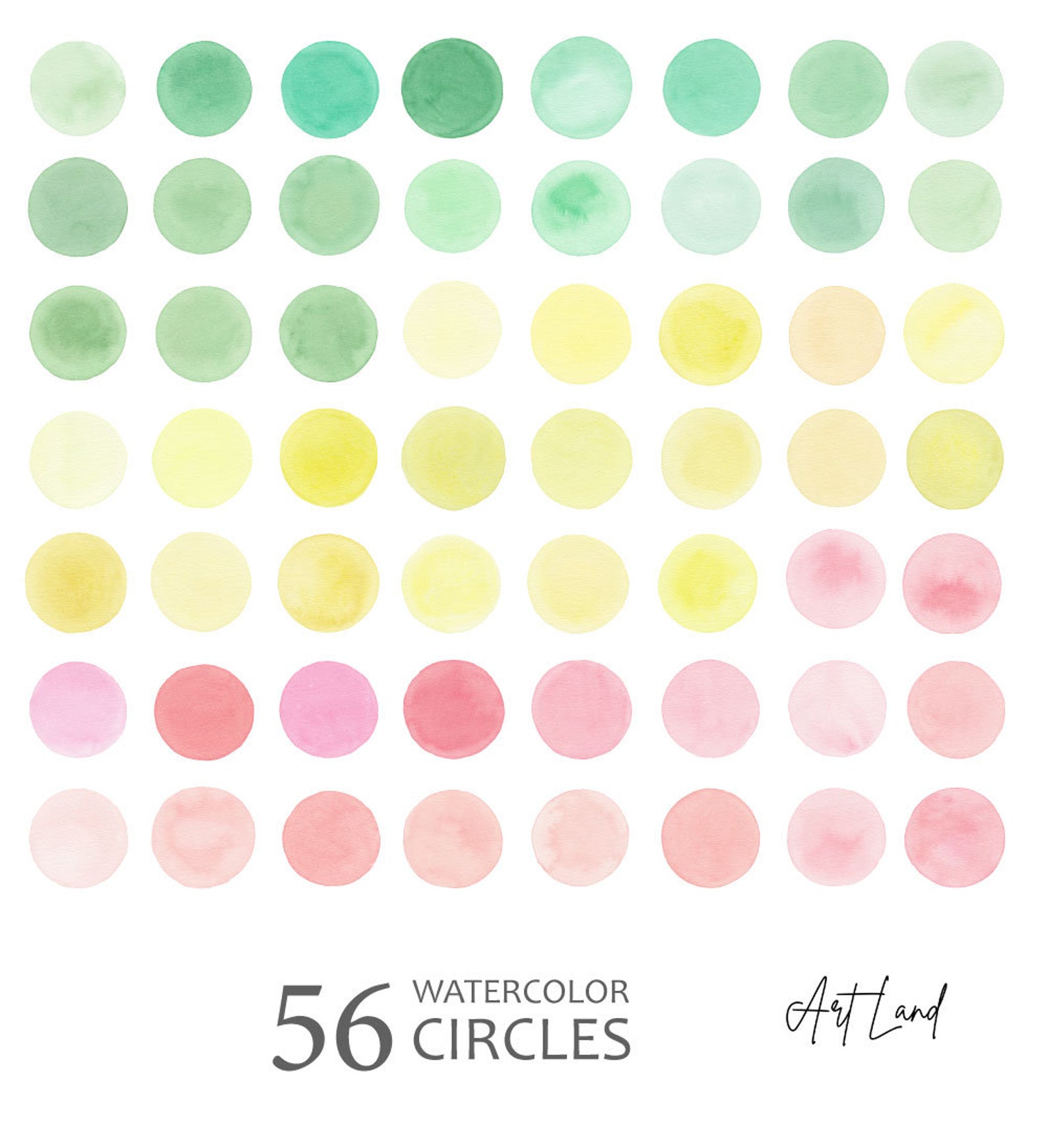 Instagram Story Highlight Icons Watercolor Circles Clipart | Etsy