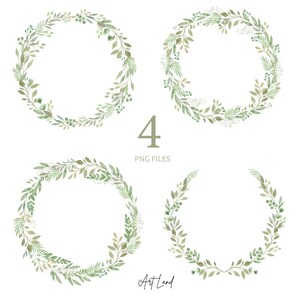 Watercolor Greenery Bundle, Green Leaves Branches Greenery, Watercolor ...