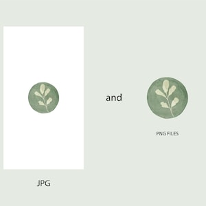 Instagram Story Highlight Icons, Watercolor Circles Clipart, Green ...