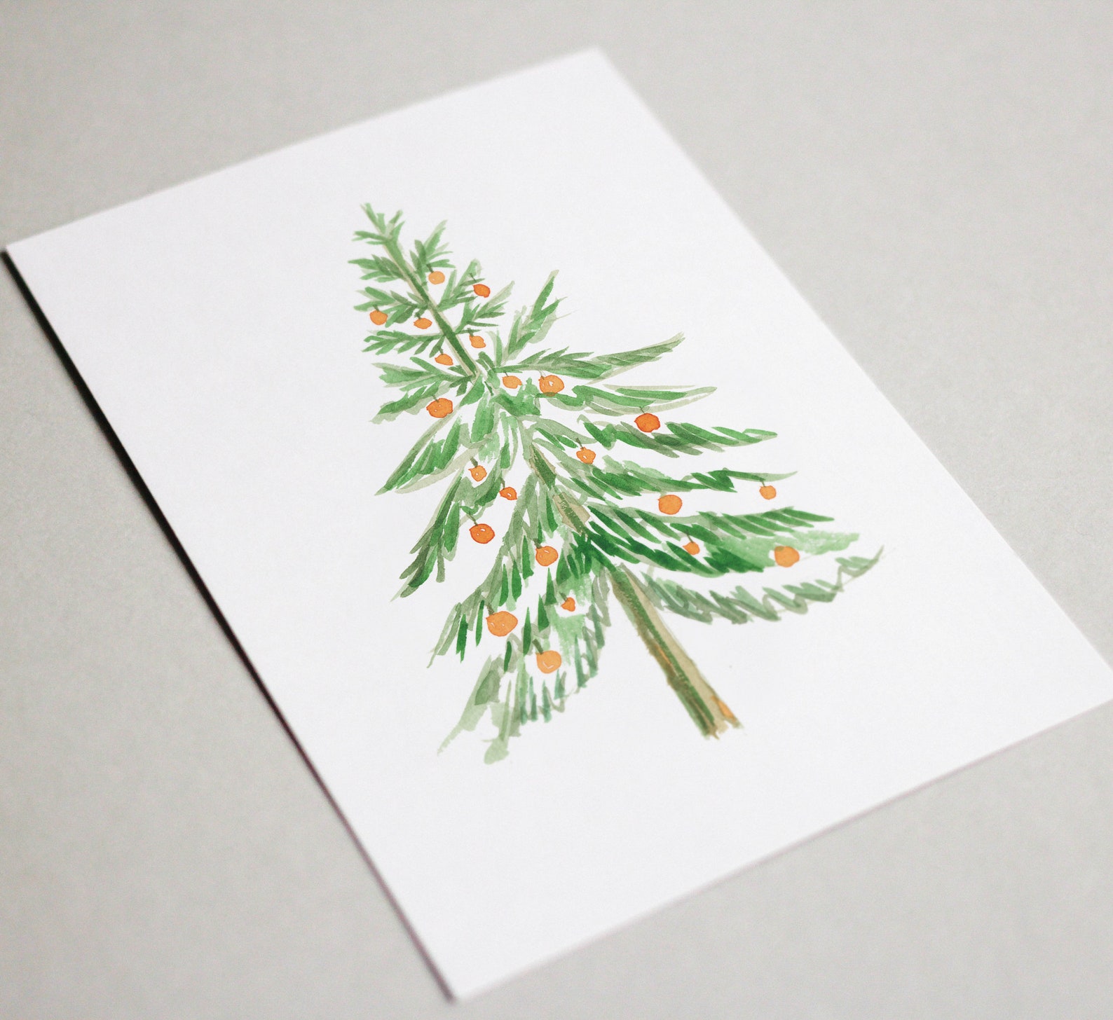 Watercolor Pine Tree Clipart Christmas Tree Clipart | Etsy