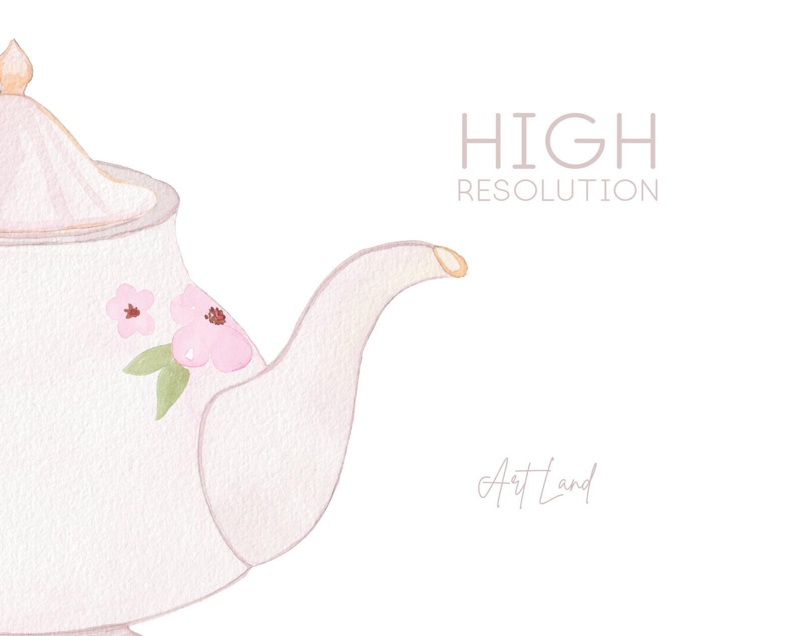 Watercolor Teapot and Teacup Clipart Watercolor Tea Pot Clip - Etsy