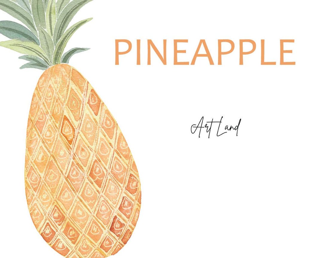 Watercolor Pineapple Clip Art, Watercolor Summer, Pineapple Clip Art ...