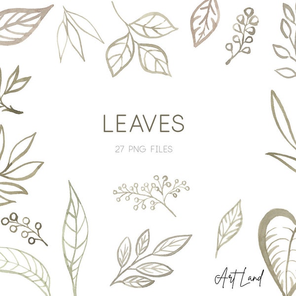 Clipart Leaves - Etsy